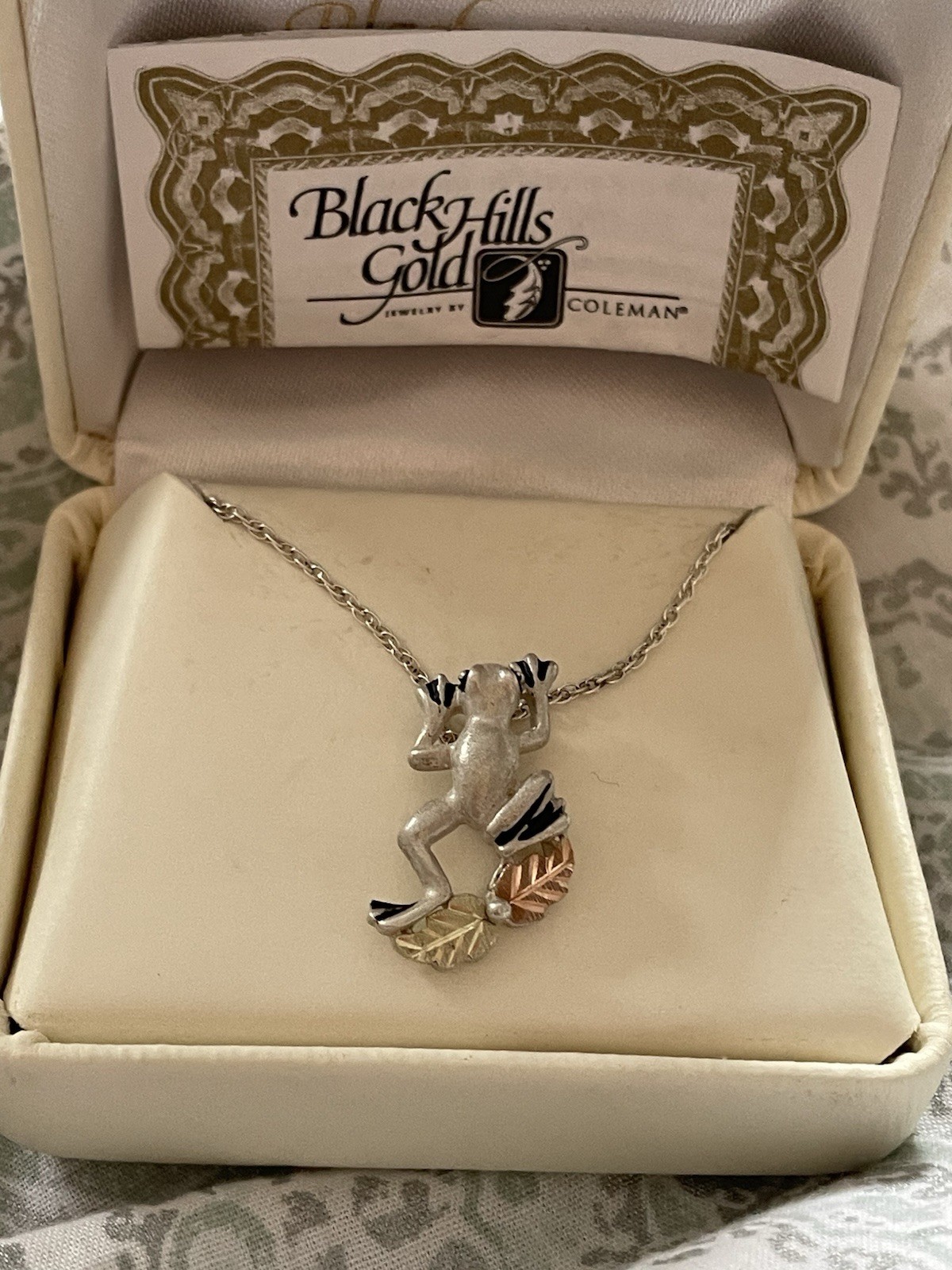 Black Hills Gold C & CO 12K & Sterling Silver Frog Ne… - Gem