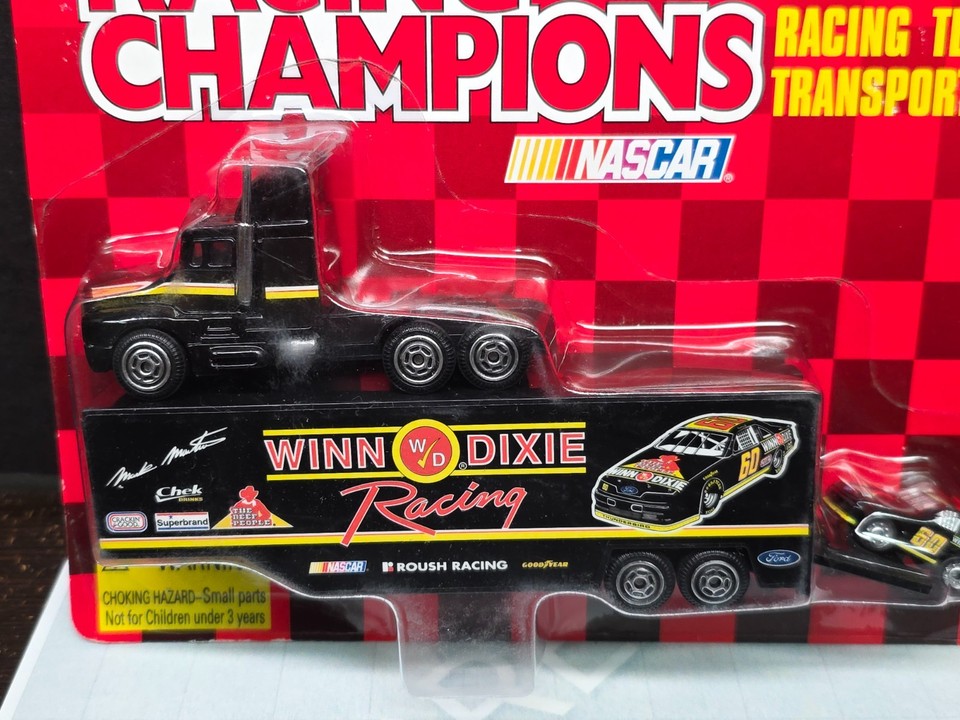 1:87 #60 MARK MARTIN WINN DIXIE RACING CHAMPIONS TRANSPORTER HAULER W ...