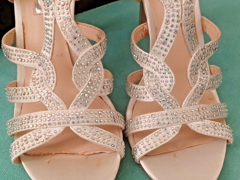 Elegant Silver Rhinestone Embellished Strappy Stiletto - Sexy Sandal by ...