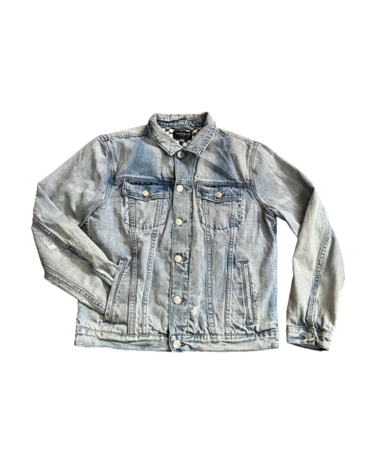 Pacsun Classic Denim Jean Jacket w/ Checkered Lining … - Gem