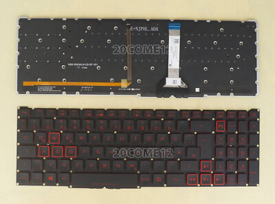 New for Acer AN515-56 AN515-57 AN515-45 Keyboard Red Backlit German ...