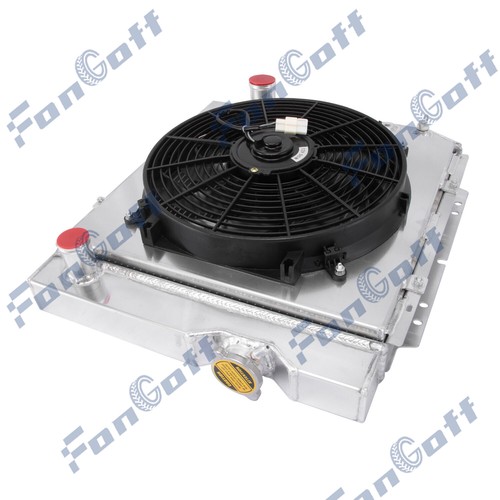 4Row Aluminum Radiator+Shroud Fan Fit 1964-1966 Ford Mustang Falcon ...