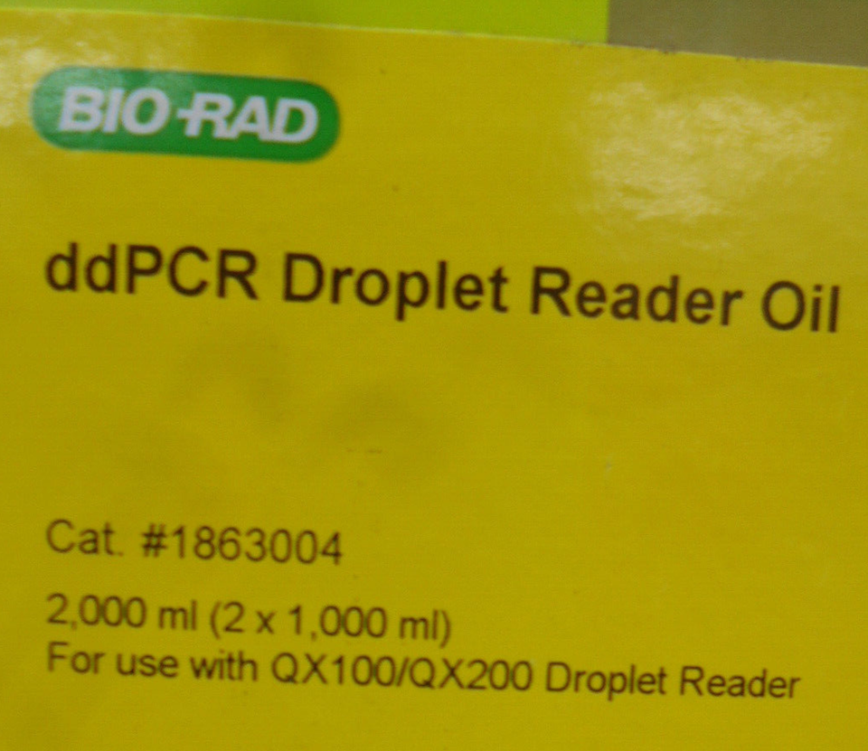 NEW SEALED BIO RAD ddPCR Droplet Reader Oil 2L (2 X 1L) 1863004 for ...