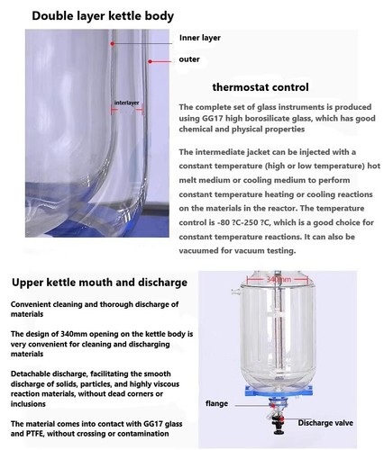 5L Chemical lab Jacketed Glass Reactor Vessel digital display sj | eBay