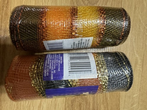 Decorative Mesh 4 Rolls Of Multi Color RollsShown 6 Inches By 5 Yards ...