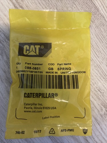 Caterpillar spring 098-5851 | eBay
