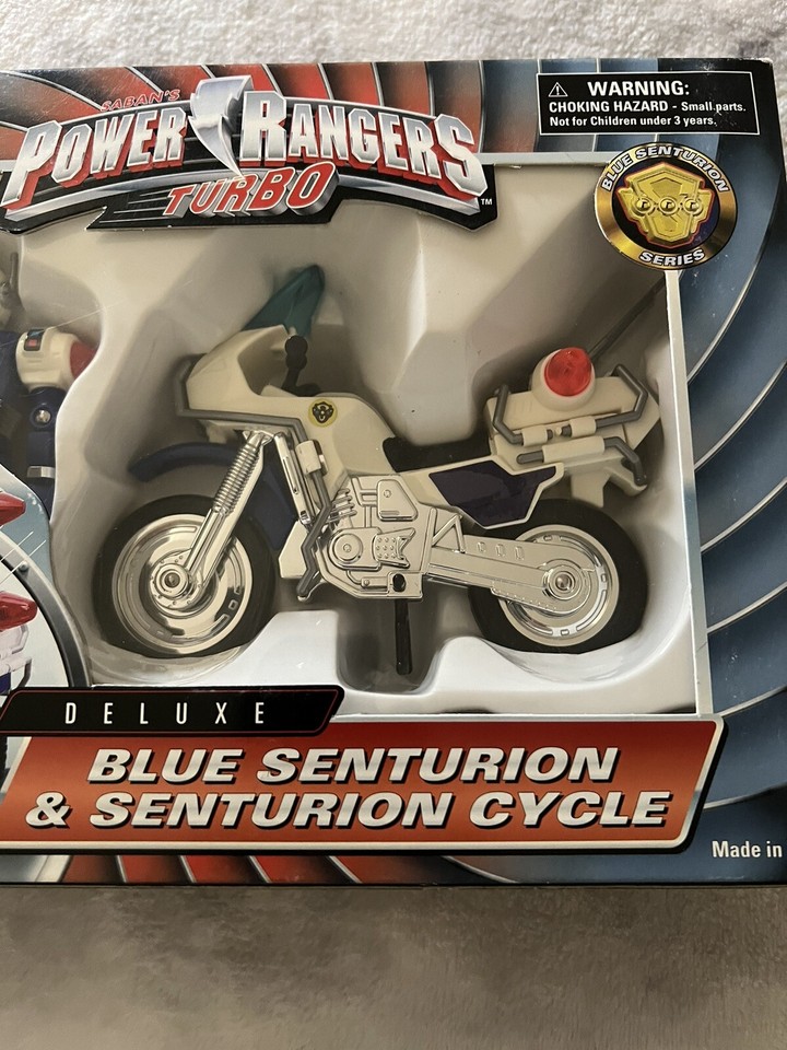 1997 Bandai Power Ranger Turbo Blue Senturion With Cycle New In Box ...