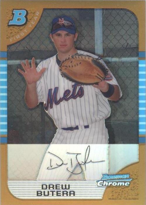 2005 Bowman Draft Picks & Prospects - Chrome Drew Butera #BDP44 Gold ...