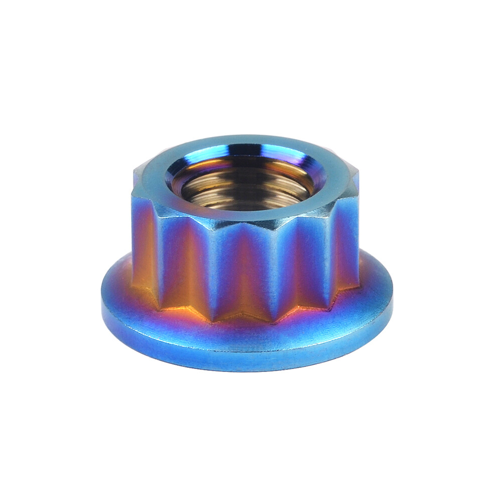 M5/M6/M8/M10/M12 Titanium Bi Hex Flange Nut 12 point Ti sprocket gr5 ...