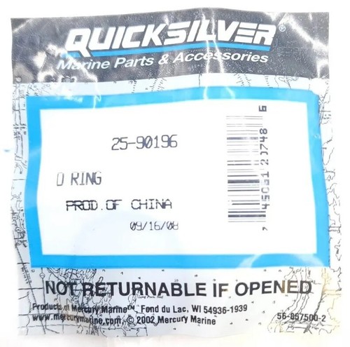 Mercury Quicksilver Marine Part # 25-90196 O Ring OEM/Genuine | eBay