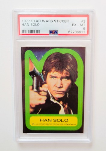 1977 Topps Star Wars Sticker #3 Han Solo PSA 6 | eBay