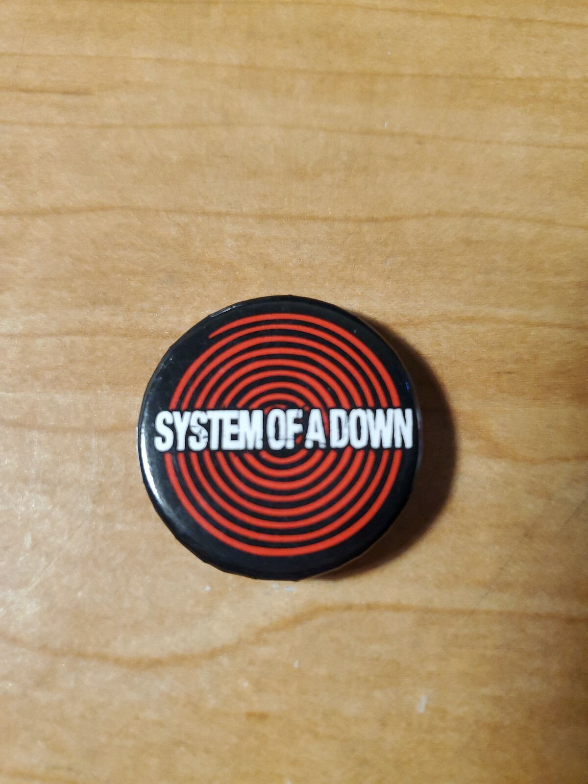 System of a Down Button Pin rock metal red spiral target bullseye SOAD ...