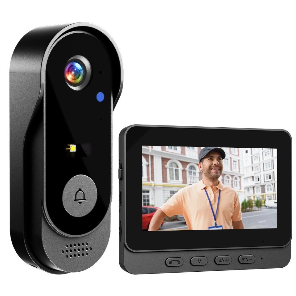 Smart Video Doorbell Camera Monitor Home Outdoor 2.4G Wireless Door ...