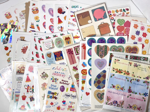 Huge Lot of Scrapbook Stickers Used & Unused sheets 90's Y2K Current 70 ...