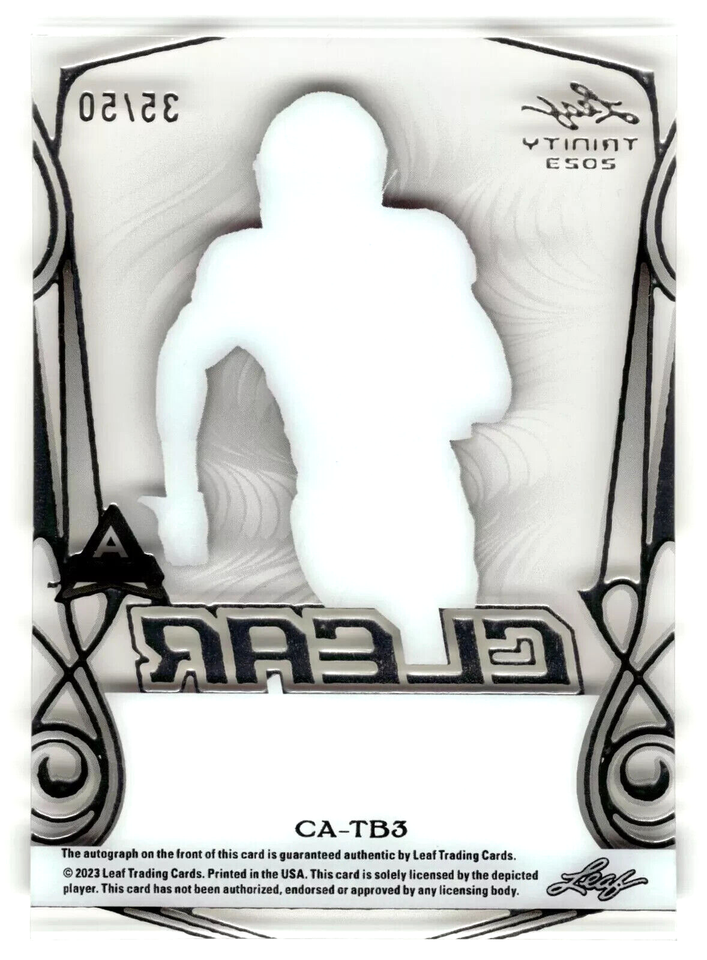 2023 Leaf Trinity Clear Autograph #CA-TB3 Trey Benson Gold /50 Rookie ...