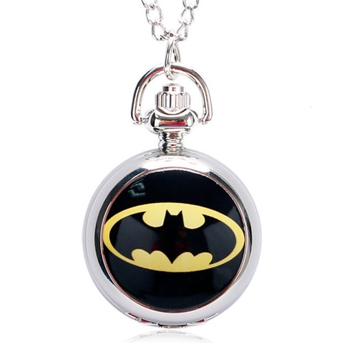 Mini The Dark Knight Bat Hero Man Necklace Chain Quartz Pocket Watch ...