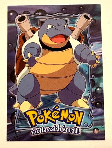 1999 Topps Pokemon #09 Blastoise Movie Card E9 Blue Topps Logo Ed Never ...