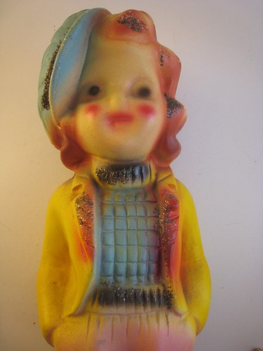Vintage 1930s' TOUGH GIRL ' Chalkware Doll Carnival Prize 15" Statue ...