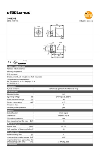IFM GM505S GIMC-4035-US GM 505S GM 505 S G1MC-4035-US FailSafe Safety ...