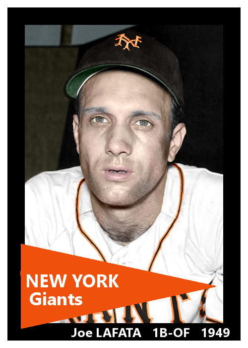 Joe Lafata - 1949 New York Giants - 2.5 x 3.5 custom card (blank back ...