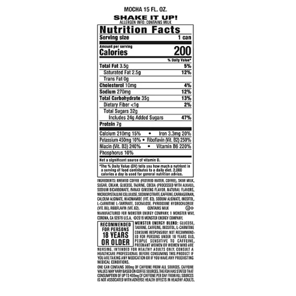 Monster Energy Java 300 Triple Shot, Mocha, 15 Fl Oz 12 Pack FREE ...