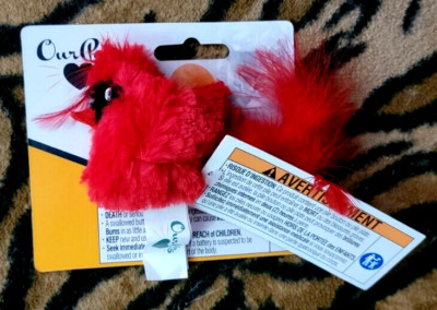 Cat Toy Chirping Cardinal Bird w Catnip Battery Operated New! | eBay