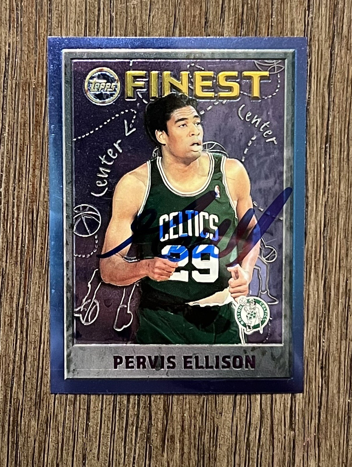 Pervis Ellison Auto 1995 Topps Finest Card Vintage Louisville Cardinals ...
