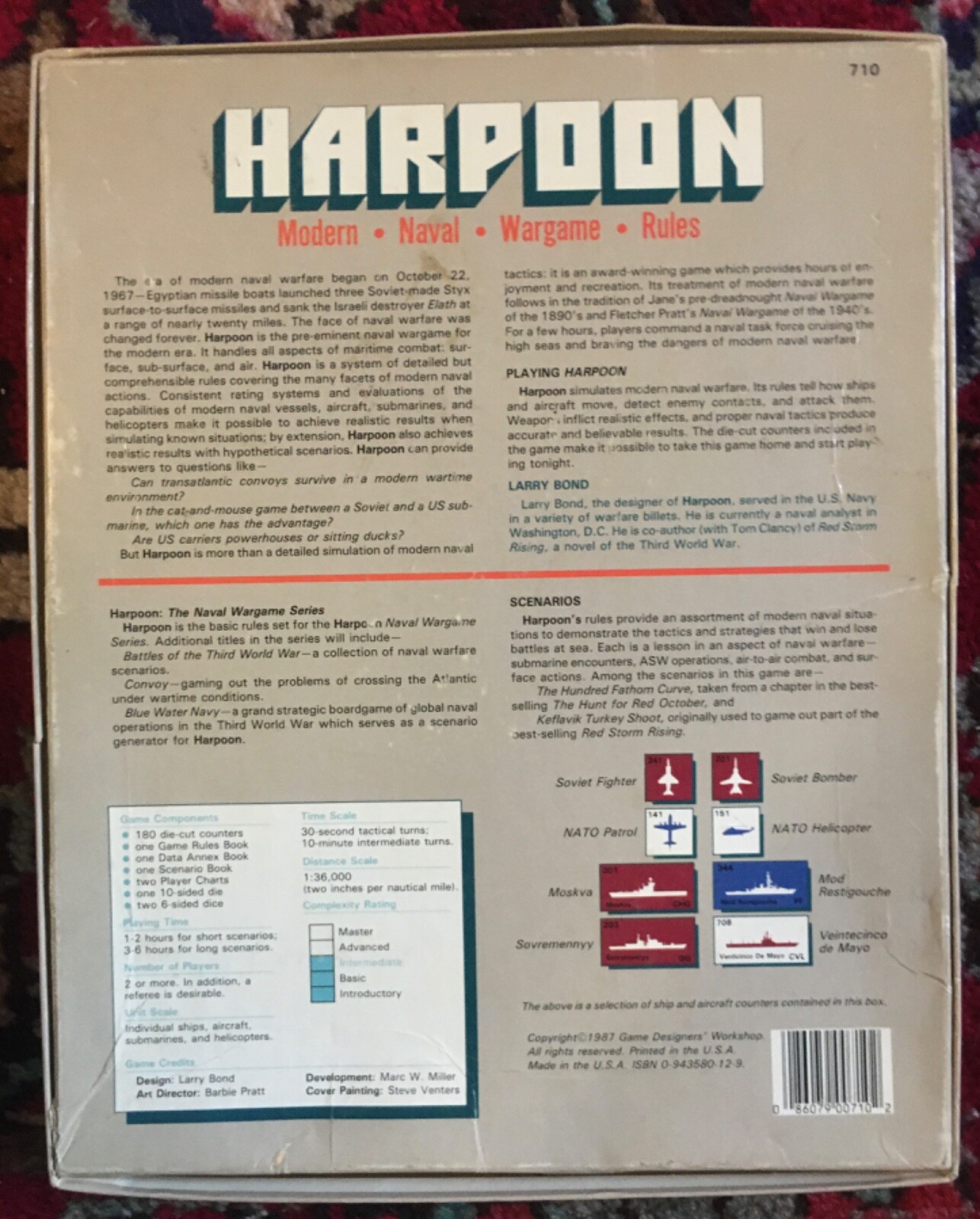 HARPOON Modern Naval Wargame 1987 GDW Strategy Board Game UNPUNCHED ...