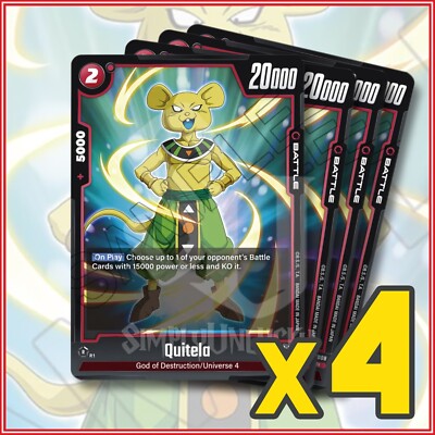 DRAGON BALL SUPER FUSION WORLD: Quitela Blazing Aura FB02-008 Rare x4 ...