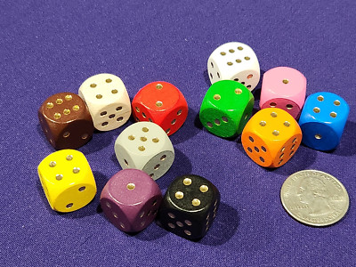 Fancy Wooden Dice - Individual Colors | eBay