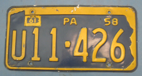 1958 1961 Pennsylvania license plate | eBay