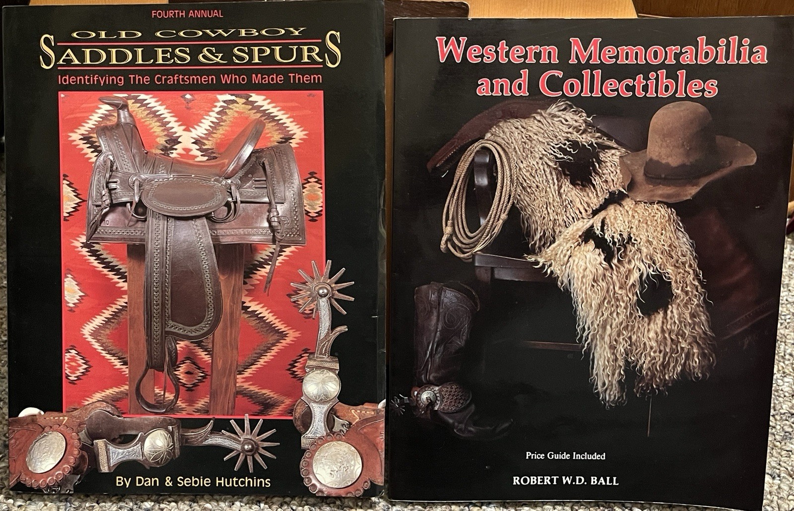 Two great OOP Cowboy / Saddle / Bit & Spur Reference Books on Old West ...