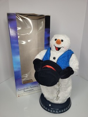 Vintage Gemmy Holiday Snow Miser Snowflake Spinning Singing Snowman ...