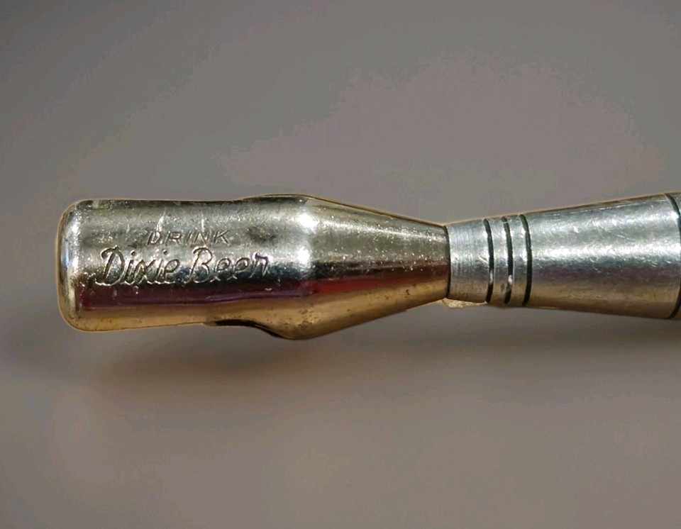 Vintage DIXIE BEER Bottle Opener Bomb Torpedo Key Chain Drink Style 2.5 ...
