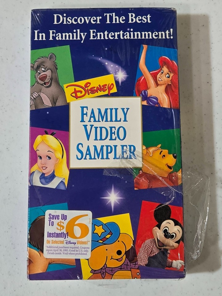 Walt Disney Family Video Sampler VHS VCR Video Tape Movie VTG Cartoons ...