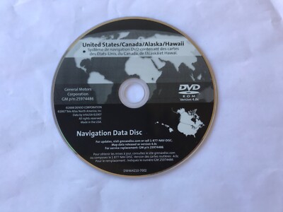 1 OEM GM GMC Chevrolet Buick Cadillac Navigation DVD disc Map 25974486 ...