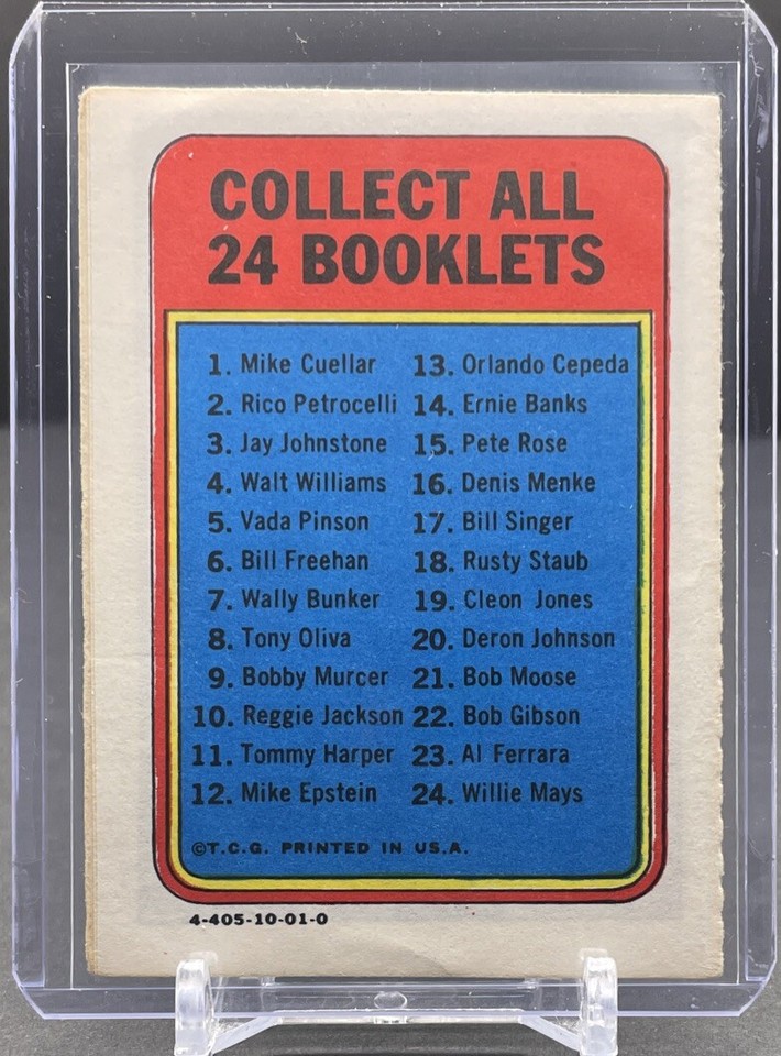 1970 TOPPS STORY BOOKLETS MLB Baseball #2 Rico Petrocelli Boston Red ...