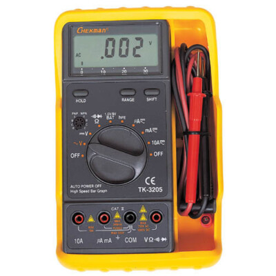CHEKman TK-3205 Digital Tester TR hFE AC 750V DC 1000V Current AC/DC ...