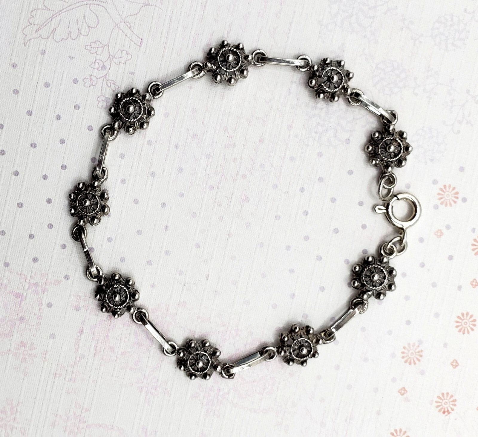 Spanish Style Charra Filigree Plata Button 925 Sterli… - Gem