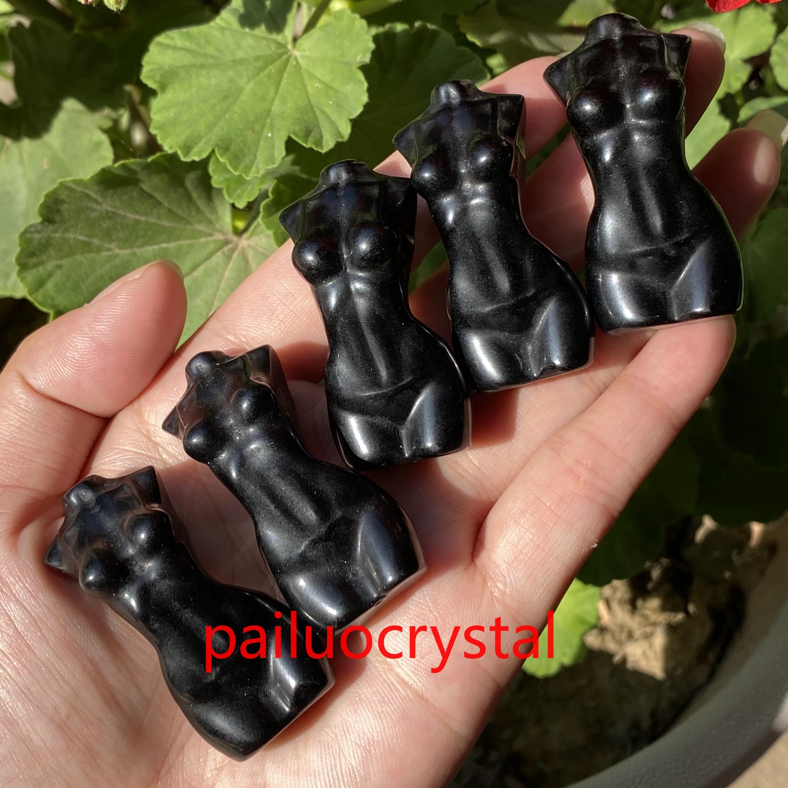 5pcs Natural Obsidian Women Quartz Crystal Skull Carved Goddess Gem ...