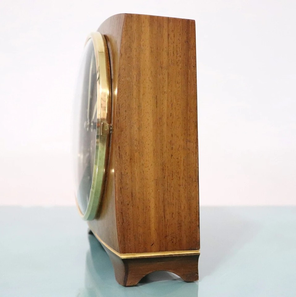 HERMLE Mantel Clock ICONIC! Vintage High Gloss 1964 SQUARE 3 Bar Chime ...