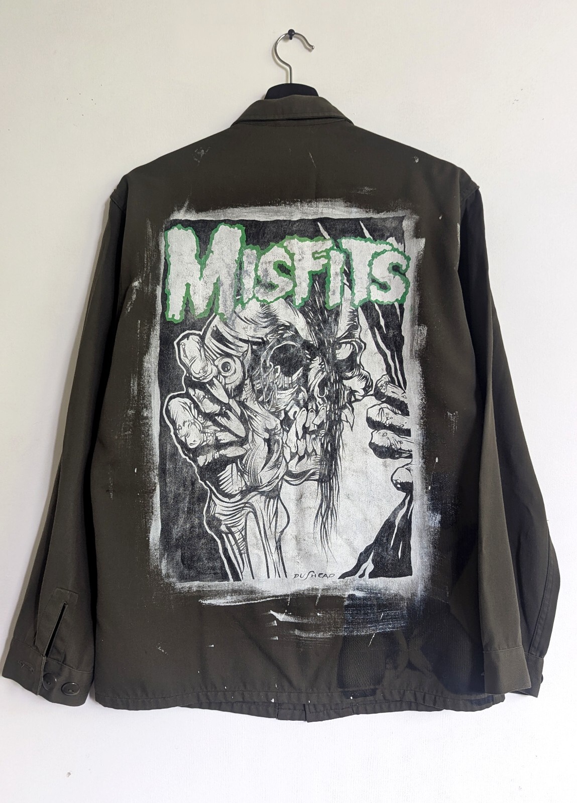 MISFITS MILITARY JACKET Hand Painted Army Surplus Vin… - Gem