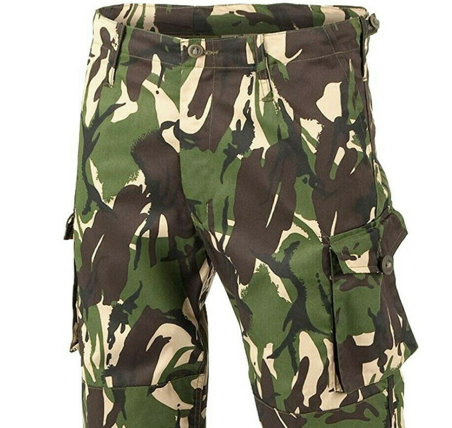 GENTS GREEN CAMO MILITARY COMBAT TROUSERS Mens army soldier ops DPM ...