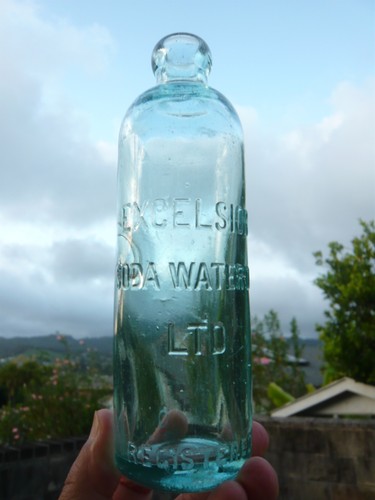 HAWAII BOTTLE - EXCELSIOR SODA WATER CO. REGISTERED HUTCHINSON HILO SODA BOTTLE | eBay