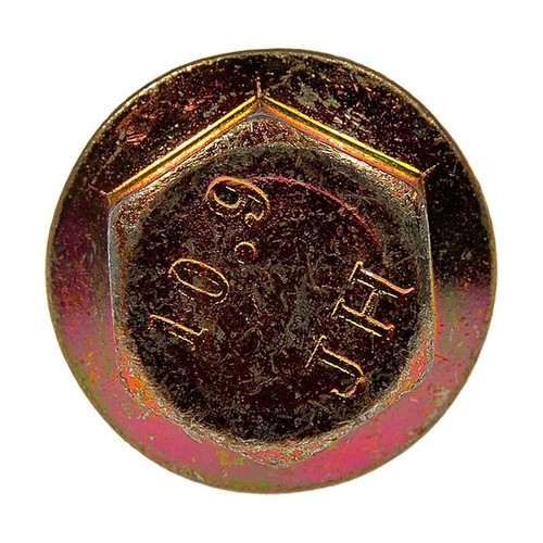 Flanged Hex Cap Screw Class 10.9 Steel, Chrome, M10-1.25 x 20mm, 10 pcs ...