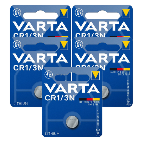 5 VARTA CR1/3N LITHIUM BATTERIES 3V 170 mAh CELL CR11108 2LR76 DL1/3N ...