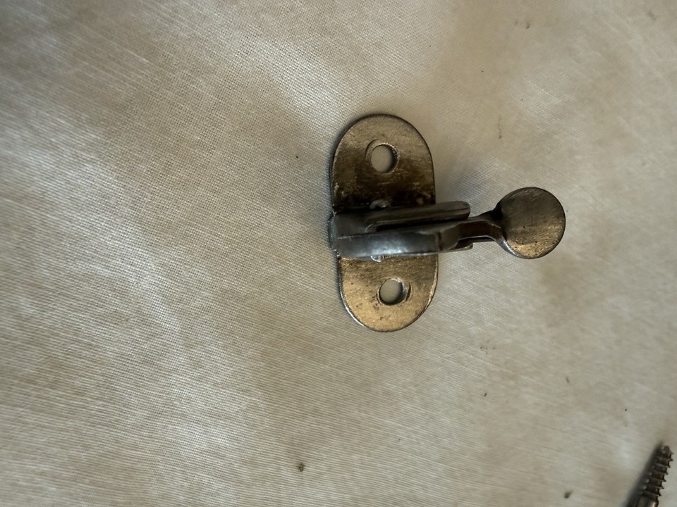 Vintage Hoosier Type Cabinet inside Door Catch with Latch & (4) Slotted ...