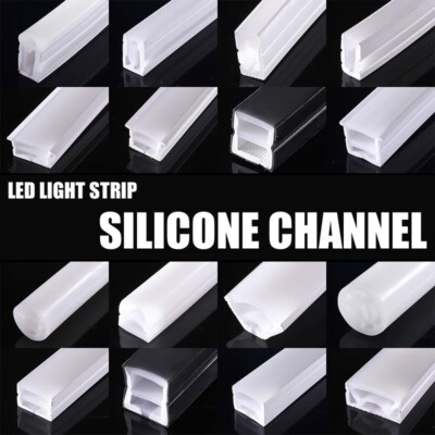 Silicone LED Channel System Cuttable Flexible Bendable DIY For LED ...
