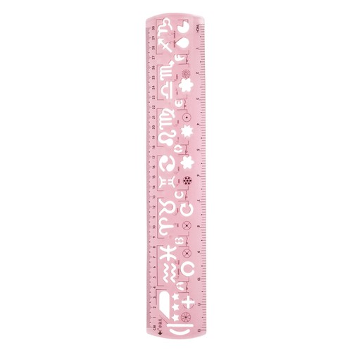 Unbreakable Flexible Rulers 30cm/12" Folding Plastic Ruler Light Pink ...