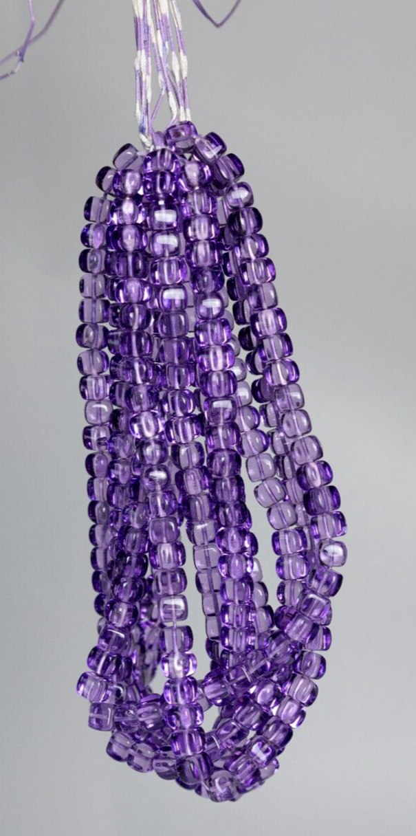 One STRAND~(50) LIGHT PURPLE Czech Pressed Glass Square (7.5x8.5mm ...